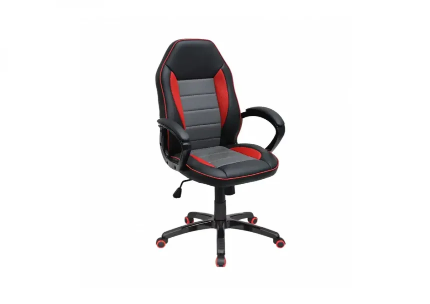 Gaming Fotelja Crveno Crna Plus Eko Koža