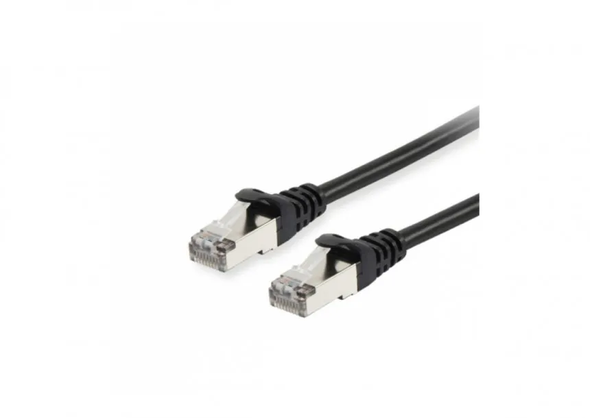 Patch Cord cat.6A SFTP 1m crni