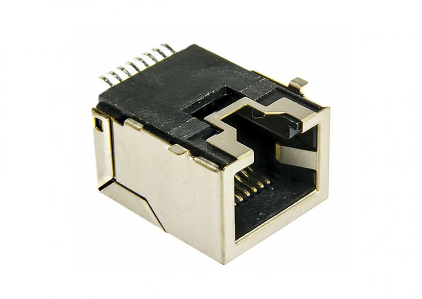 Utičnica RJ45 w/oLED w/Shield TD SMD w/oEMI T&R (5mm)