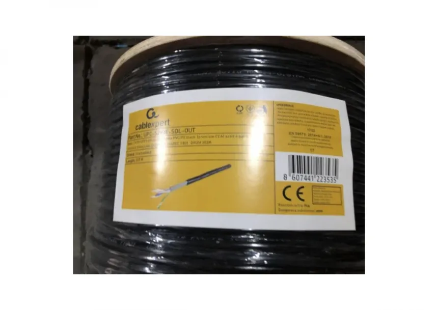 UPC-5290E-SOL-OUT Gembird, UTP cat.5E Outdoor, solid 24AWG, 0.51mm PREMIUM CCA kotur pun presek 305m