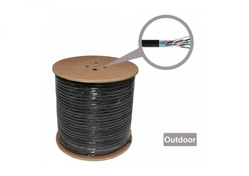 FPC-6260ME-SOL-OUT Gembird FTP cat6 Outdoor, solid 23AWG, 0,57mm PREMIUM CCA kotur pun presek 305m