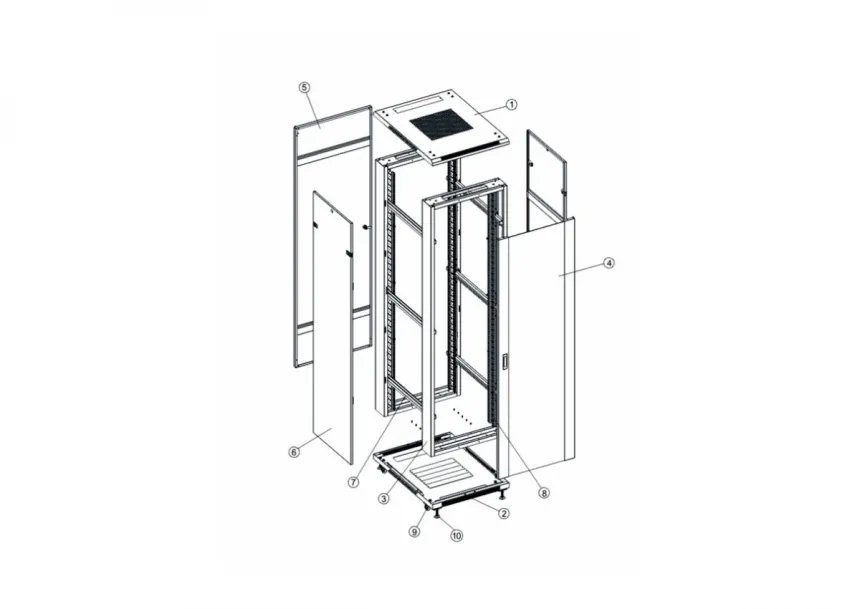 Safewell Rack orman KD 19" 42U 800x1000