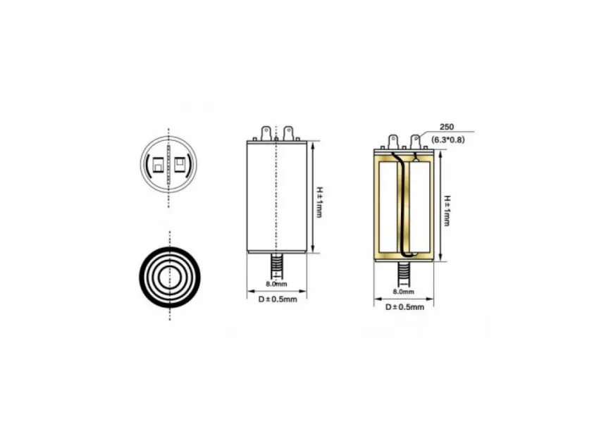KONDEZATOR 10MF GMC 4PIN 450V/50HZ