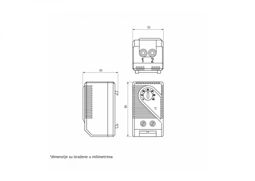 TERMOSTAT KTO 011 (NC)