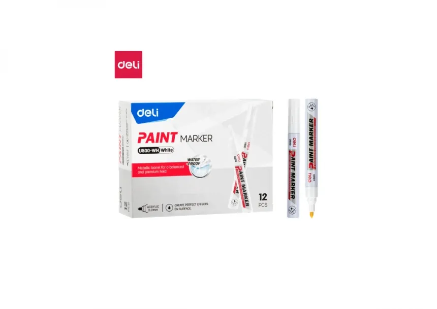 PAINT MARKER DELI BELI - okrugli vrh 2mm EU500-WH