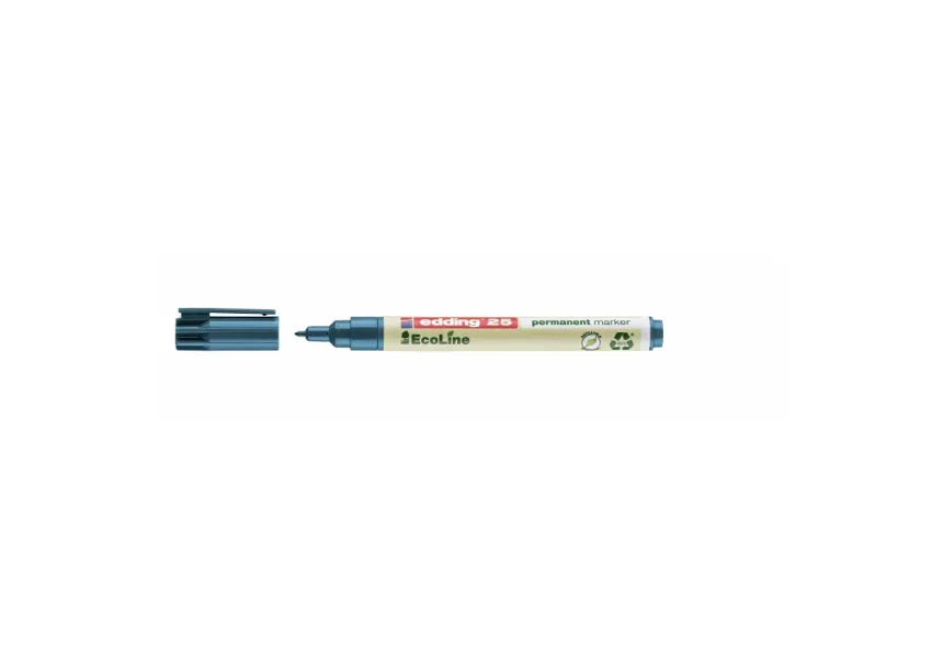 Marker permanent E-25 EcoLine 1mm, zaobljeni Edding plava