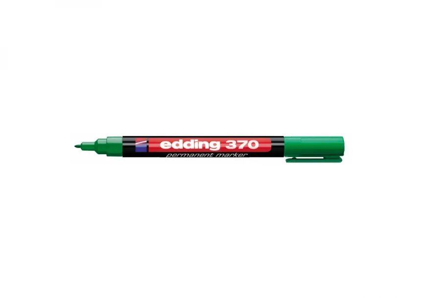 Marker permanent 370 1mm, tanji zaobljeni Edding zelena