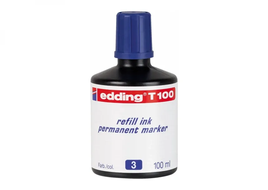 Permanent mastilo Edding T-100, 100ml Edding plava