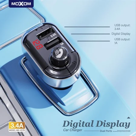 Moxom Fm modulator mx-vc25 2xusb 3.4a crni ( MO116 )