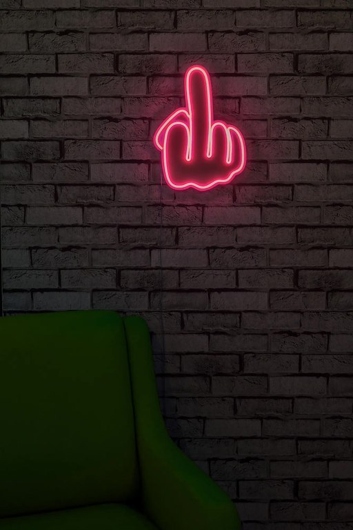 Wallity Zidna LED dekoracija Middle Finger, IP67, 375 cm, 12V, Roze