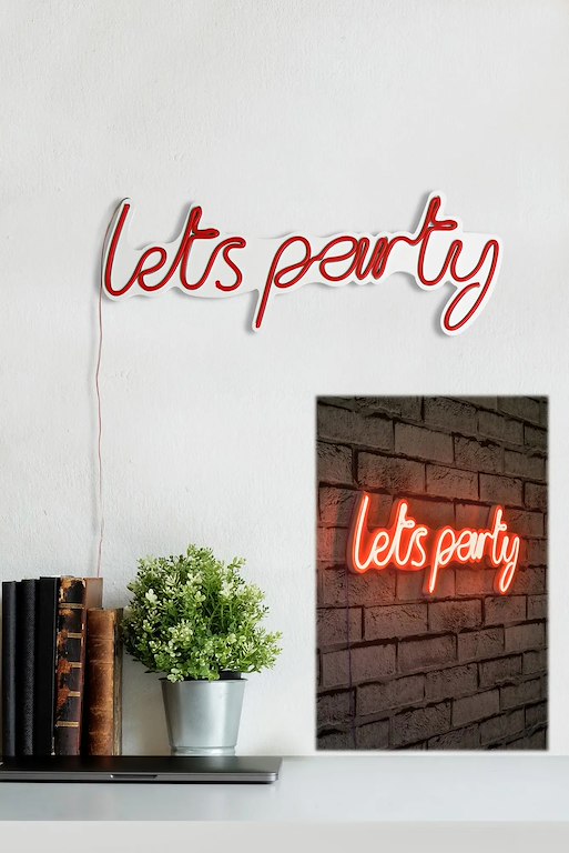 Wallity Zidna LED dekoracija Lets Party, 375 cm, IP67, 12V, Crvena