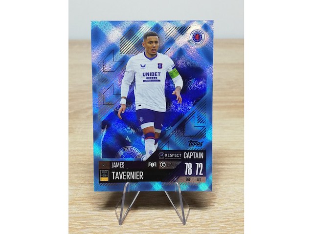 Match Attax 2024/25 382 Blue Crystal Parallel Tavernier