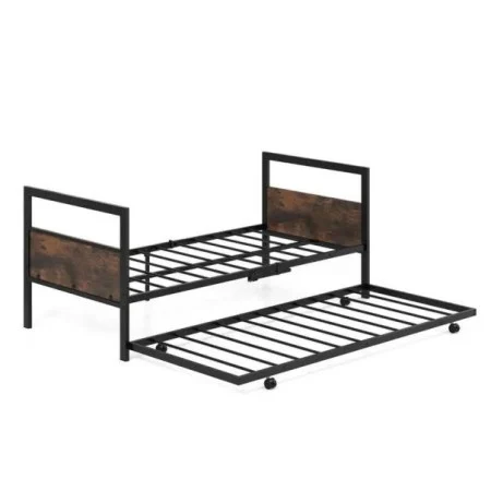 Krevet samac od metala sa pomoćnim krevetom 200x90cm ( 1678 )