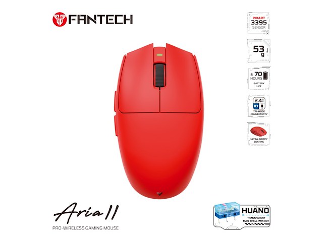 Mis Wireless Gaming Fantech XD7V2 Aria II crveni