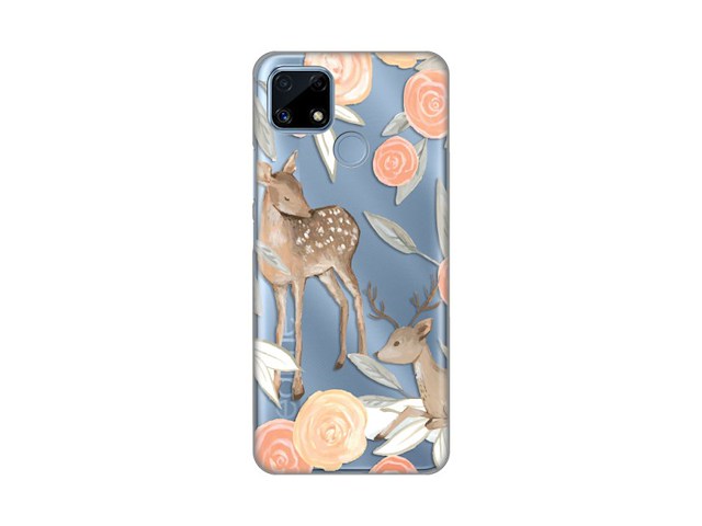 Torbica Silikonska Print Skin za Realme C25 Flower Deer