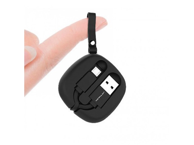 Data kabl KONFULON S79 privezak micro USB crni 1m