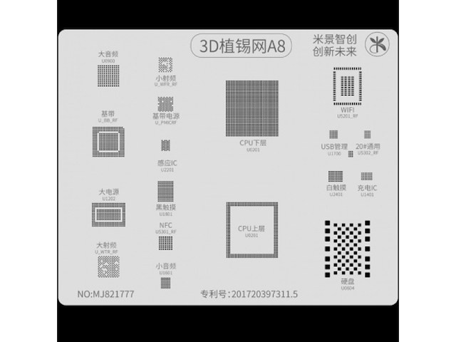 BGA Sito za Iphone 6 3D A8