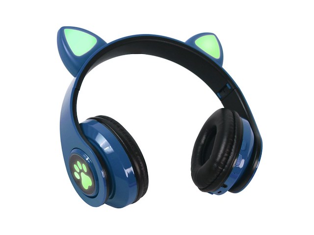 Bluetooth slusalice Cat Ear tamno plave