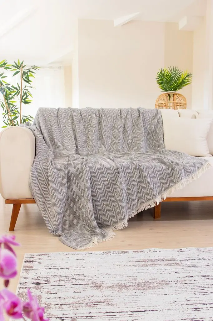 L'essentiel Maison Prekrivač Woven Cozy, 170x200cm, 320 gr/m², Tamnosivi