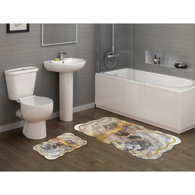L'essentiel Maison Set 2 prostirke za kupatilo Krem