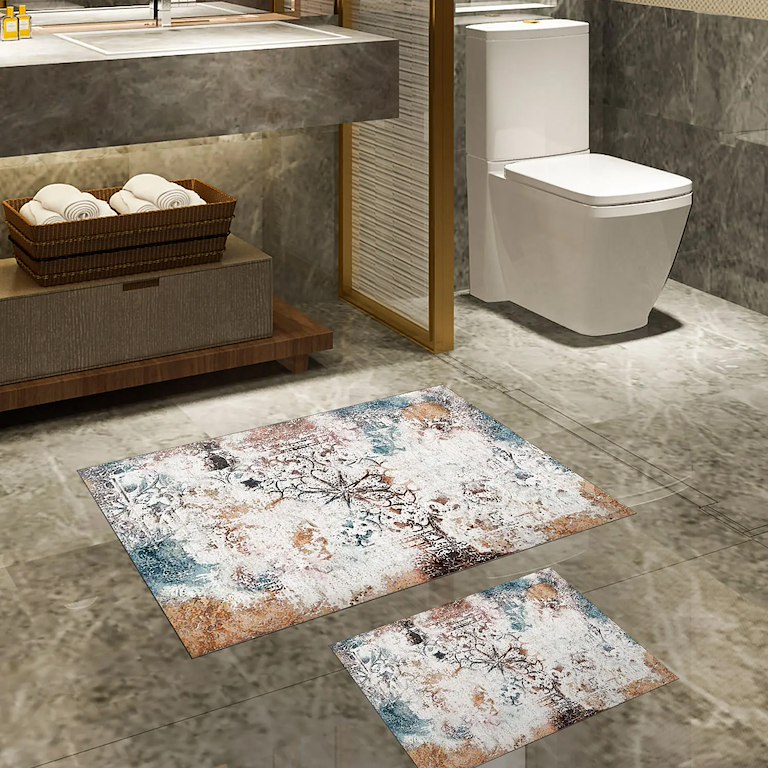 L'essentiel Maison Set 2 prostirke za kupatilo Šareni