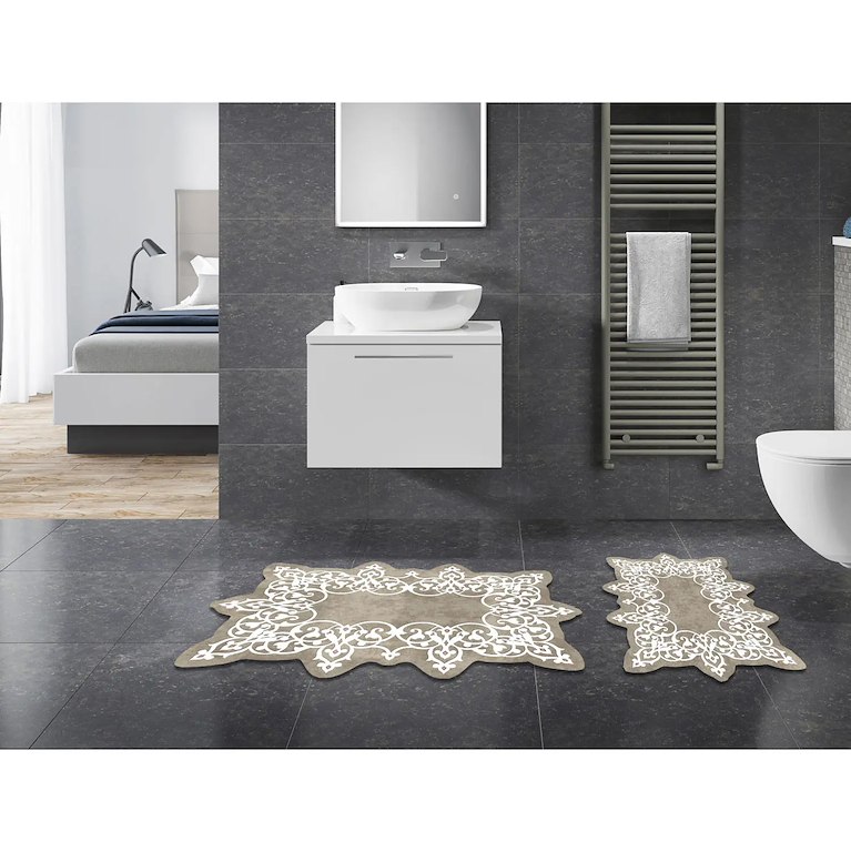 L'essentiel Maison Set 2 prostirke za kupatilo Krem