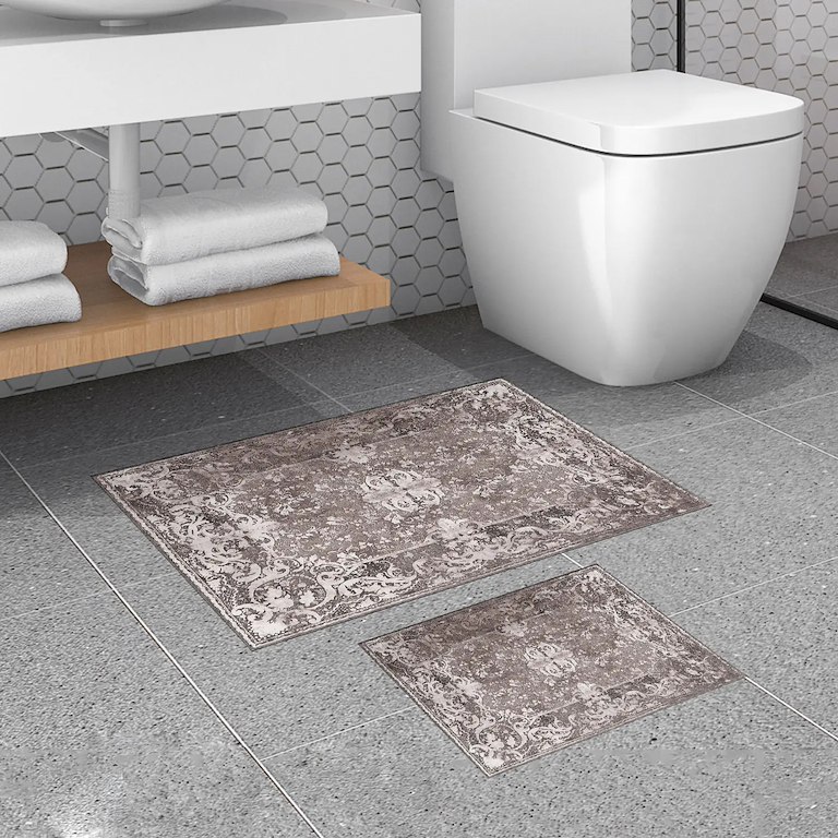 L'essentiel Maison Set 2 prostirke za kupatilo Braon