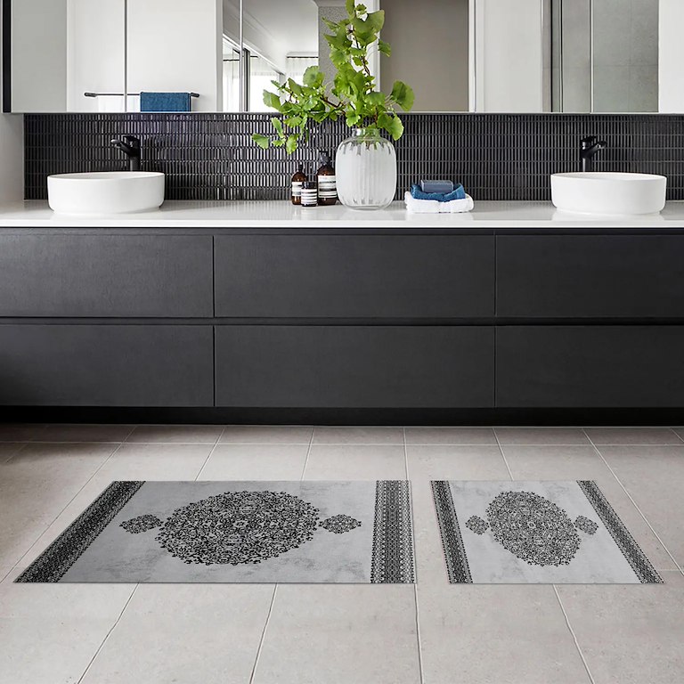 L'essentiel Maison Set 2 prostirke za kupatilo Sivi