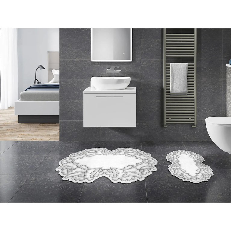 L'essentiel Maison Set 2 prostirke za kupatilo Sivi