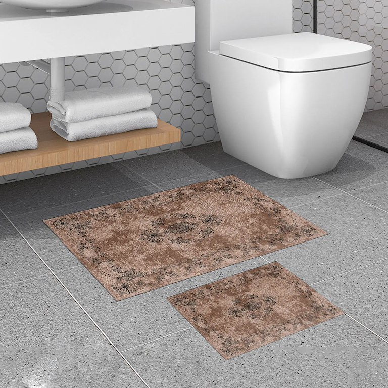 L'essentiel Maison Set 2 prostirke za kupatilo Braon