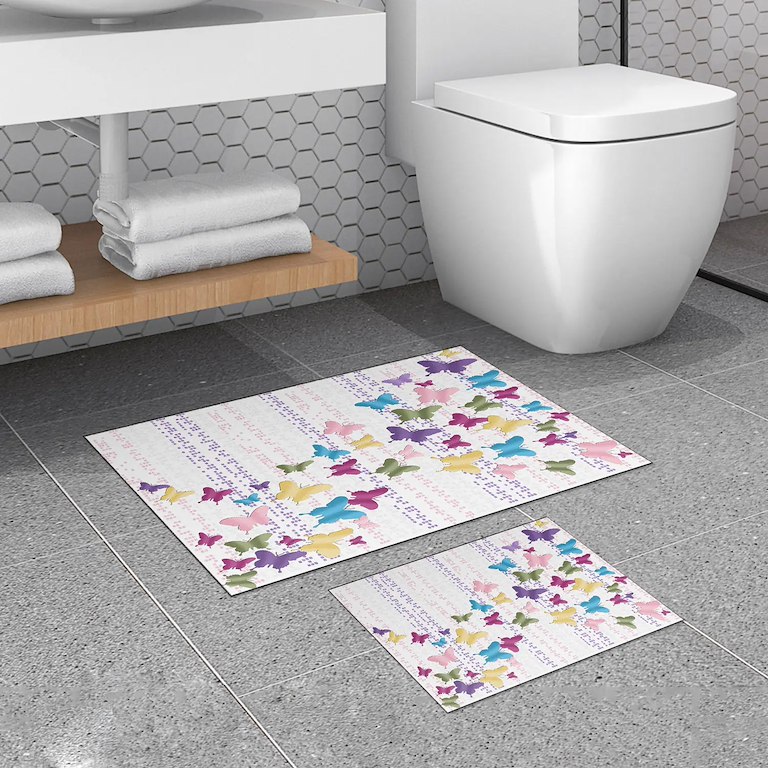 L'essentiel Maison Set 2 prostirke za kupatilo Šareni