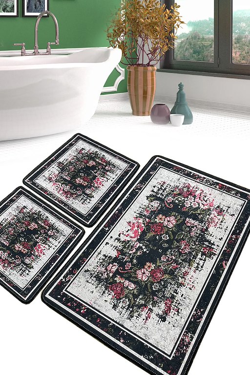 L'essentiel Maison Set 3 prostirke za kupatilo Šareni