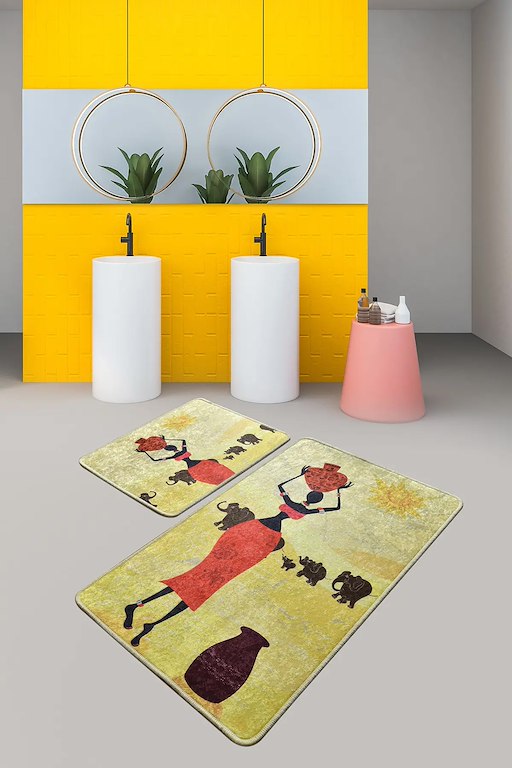 L'essentiel Maison Set 2 prostirke za kupatilo Šareni