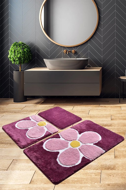 L'essentiel Maison Set 3 prostirke za kupatilo Šareni