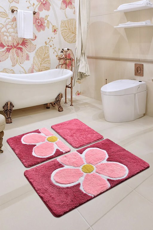 L'essentiel Maison Set 3 prostirke za kupatilo Šareni