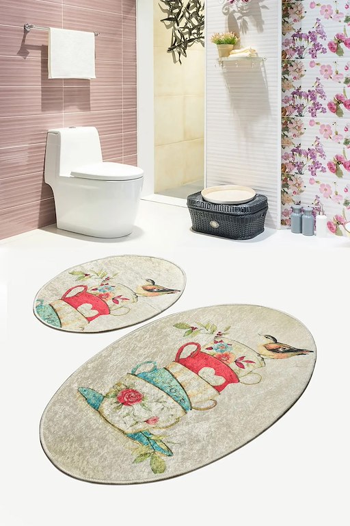 L'essentiel Maison Set 2 prostirke za kupatilo Šareni