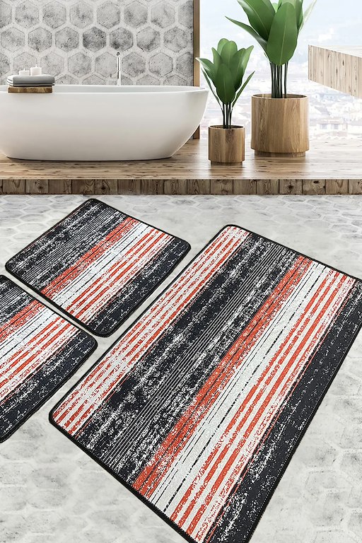 L'essentiel Maison Set 3 prostirke za kupatilo Šareni