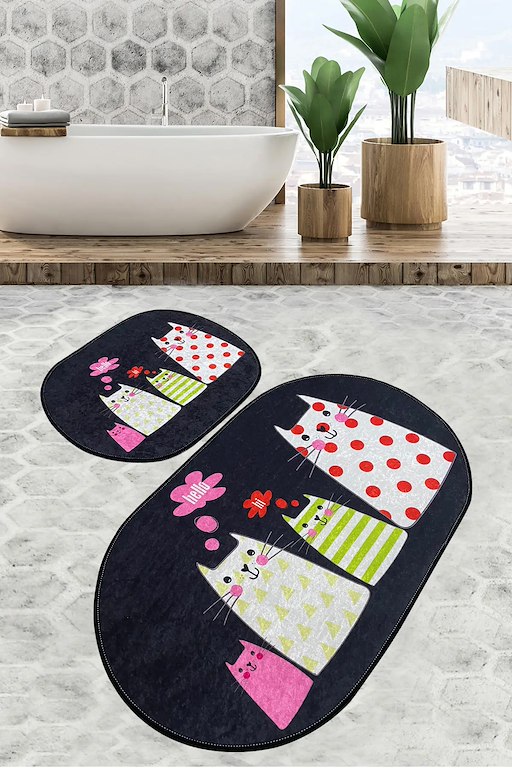 L'essentiel Maison Set 2 prostirke za kupatilo Šareni