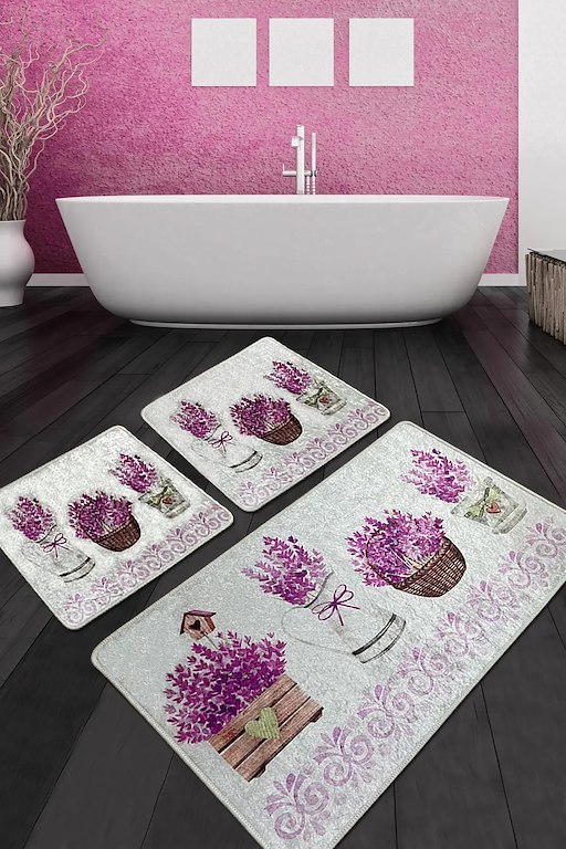 L'essentiel Maison Set 3 prostirke za kupatilo Šareni