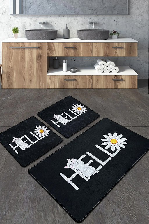 L'essentiel Maison Set 3 prostirke za kupatilo Šareni