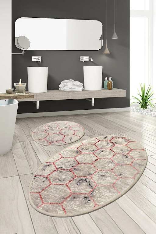 L'essentiel Maison Set 2 prostirke za kupatilo Šareni