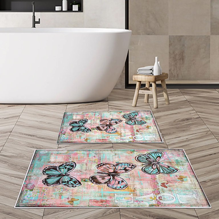 L'essentiel Maison Set 2 prostirke za kupatilo Šareni