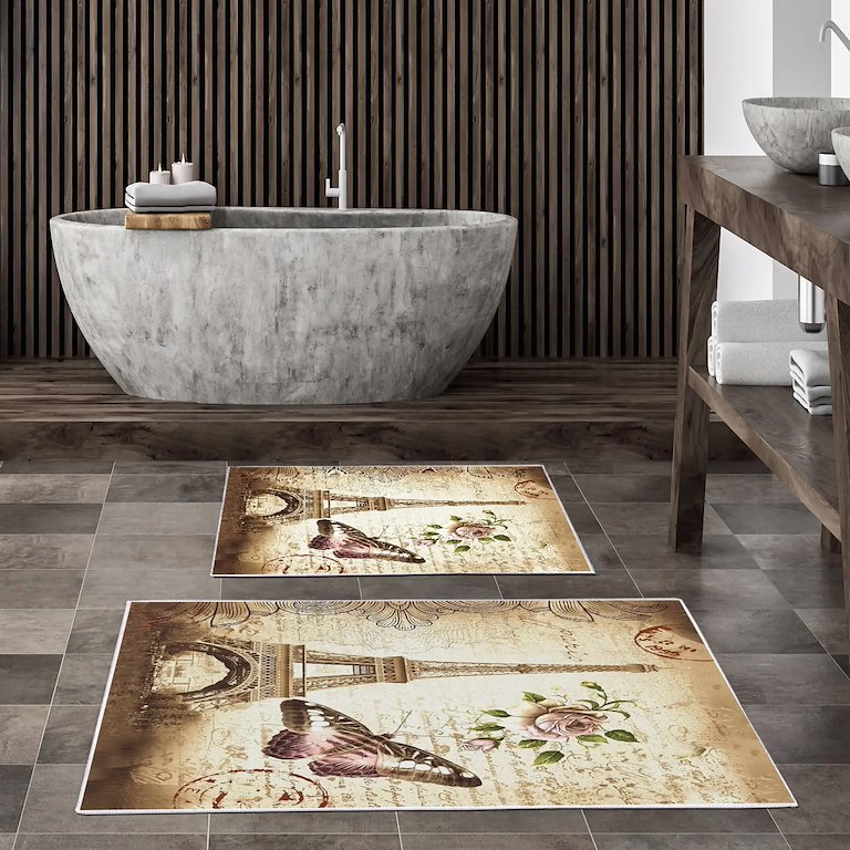 L'essentiel Maison Set 2 prostirke za kupatilo Šareni