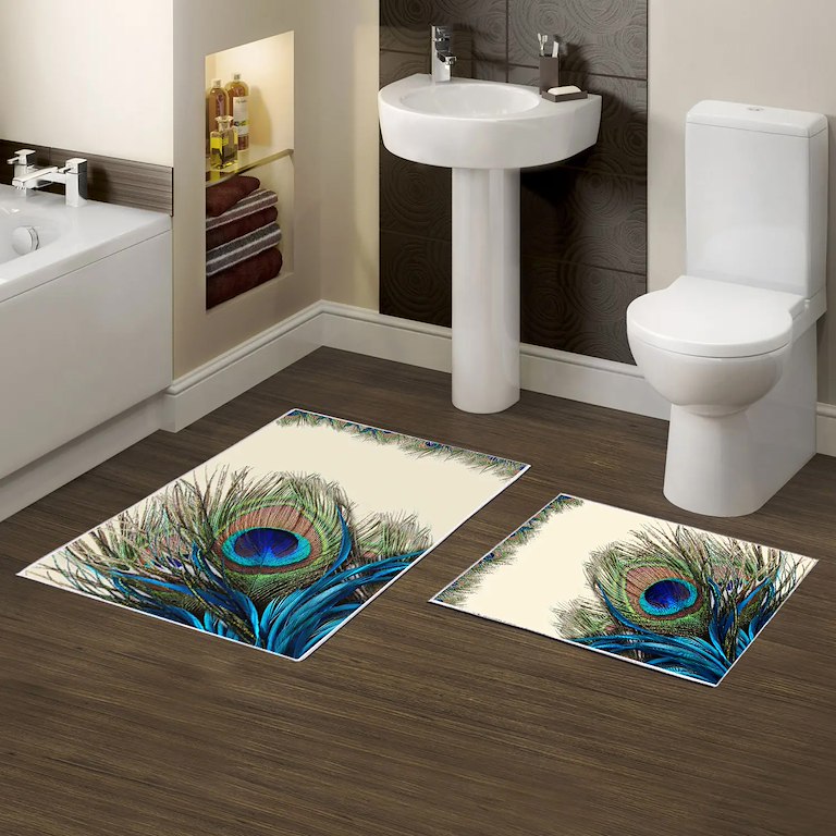 L'essentiel Maison Set 2 prostirke za kupatilo Šareni