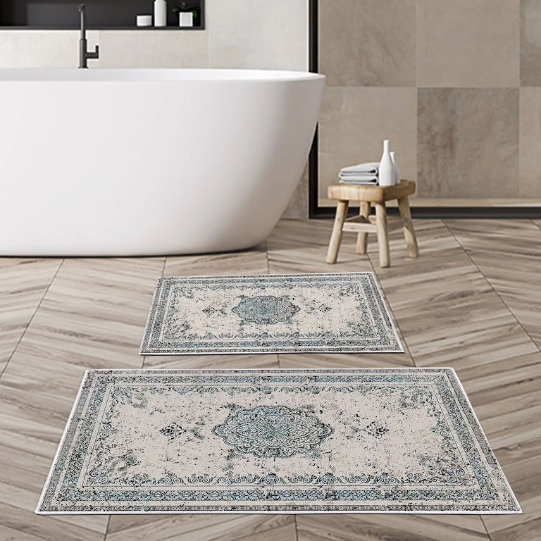 L'essentiel Maison Set 2 prostirke za kupatilo Šareni