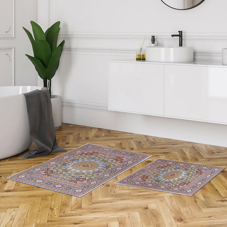 L'essentiel Maison Set 2 prostirke za kupatilo Šareni