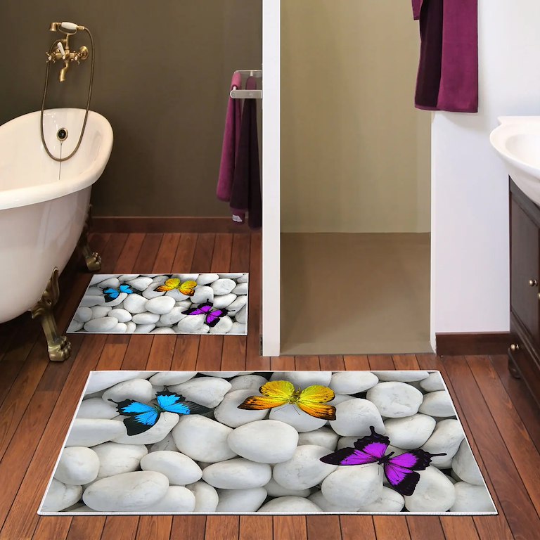 L'essentiel Maison Set 2 prostirke za kupatilo Šareni