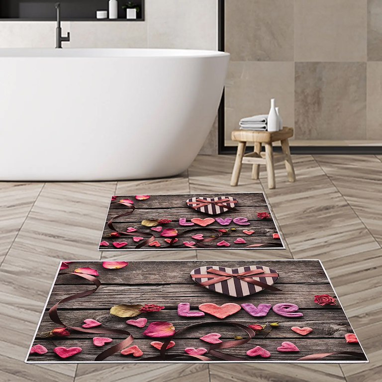L'essentiel Maison Set 2 prostirke za kupatilo Šareni