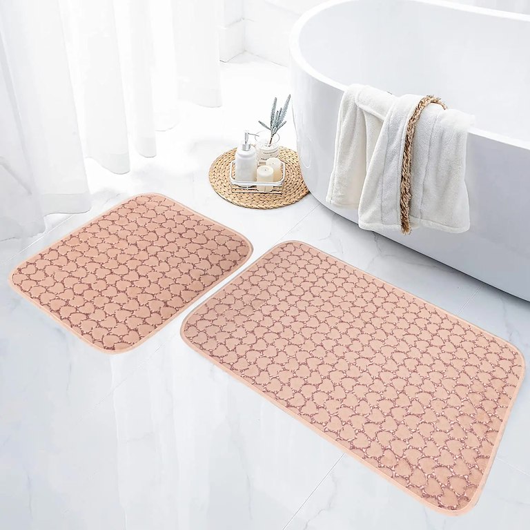 L'essentiel Maison Set 2 prostirke za kupatilo Roze