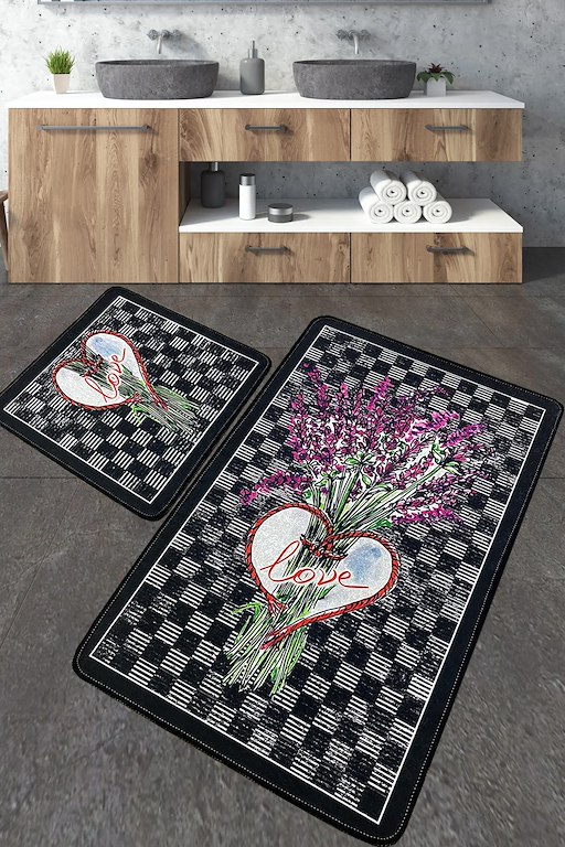 L'essentiel Maison Set 2 prostirke za kupatilo Šareni